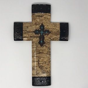 Wall Decor | Bronze Turquoise Ceramic 12 Accent Cross | Poshmark